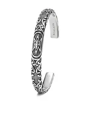 NIALAYA JEWELRY Engraved Cuff Bracelet