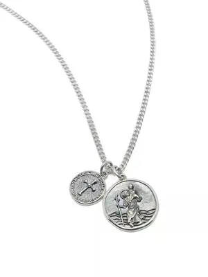 NIALAYA JEWELRY Saint Christopher Double-medallion Necklace