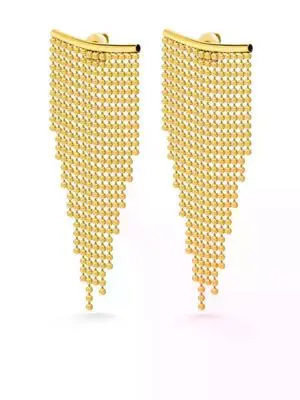 NIALAYA JEWELRY Beaded Fringe Earrings - Gold