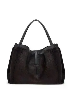 FERRAGAMO Mink-effect Leather Tote