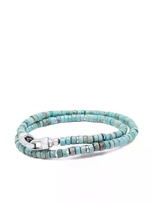 NIALAYA JEWELRY Heishi Wrap Bracelet - Blue