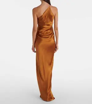 THE SEI Asymmetric Gathered Silk Gown