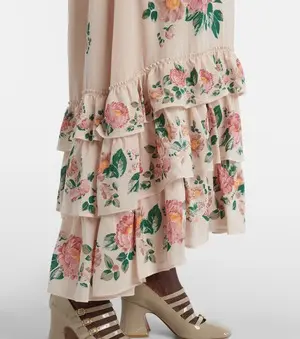 Chloé Floral Silk Crepe De Chine Maxi Dress