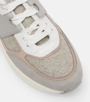 TOD'S Leather-trimmed Sneakers