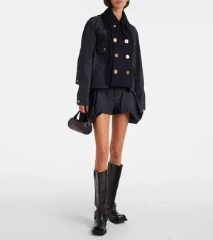 Sacai High-rise Denim Shorts