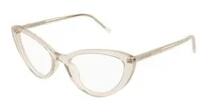 Saint Laurent Saint Laurent Full Rim Eyeglasses Beige Beige Transpare