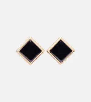 SELF-PORTRAIT Enamel Earrings - Black