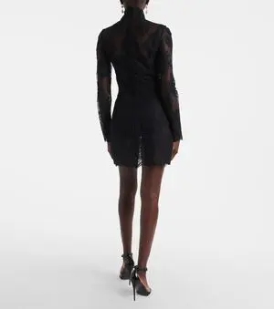 Dolce & Gabbana Cord Floral Lace Minidress
