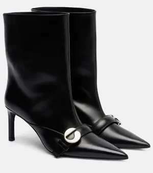 Coperni Logo Leather Ankle Boots