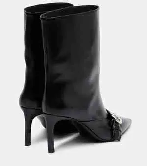 Coperni Logo Leather Ankle Boots