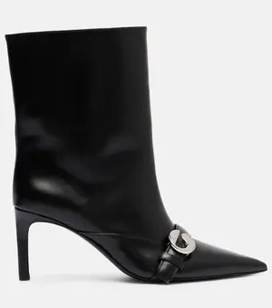 Coperni Logo Leather Ankle Boots