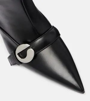 Coperni Logo Leather Ankle Boots
