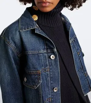 Sacai Paneled Denim Jacket - Blue