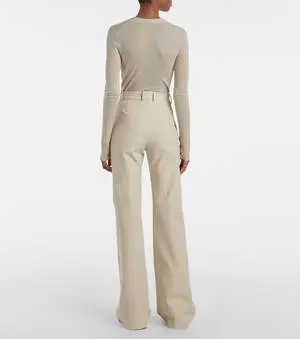 JOSEPH Tafira Cotton-blend Flared Pants