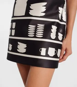 JW Anderson Printed Mini Shift Dress - Black