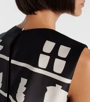 JW Anderson Printed Mini Shift Dress - Black