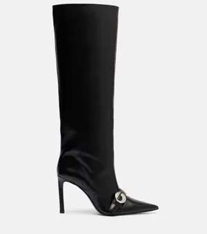 Coperni Logo Leather Knee-high Boots
