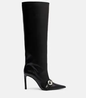 Coperni Knee-high Leather Boots With Buckle Detail