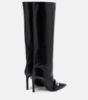 Coperni Knee-high Leather Boots With Buckle Detail