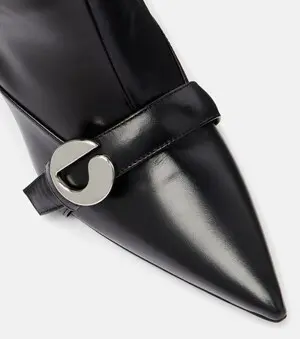 Coperni Knee-high Leather Boots With Buckle Detail