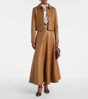 Altuzarra Astley Cropped Leather Jacket