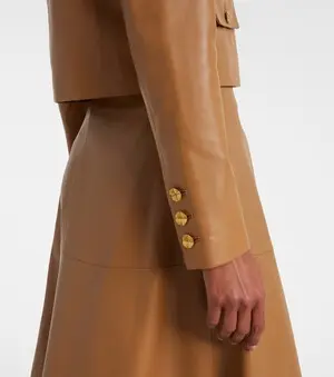 Altuzarra Astley Cropped Leather Jacket