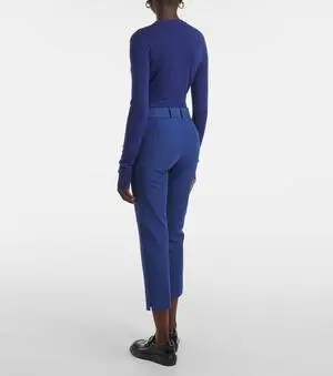 JOSEPH Bing Court Cotton-blend Slim Pants