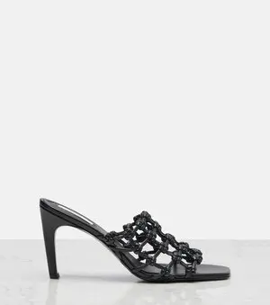 TOTEME Woven Leather Square Toe Sandals