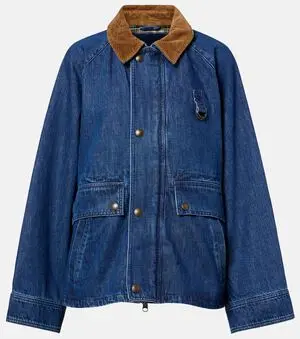 Women's Corduroy Trimmed Denim Jackets