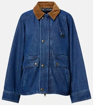 Polo Ralph Lauren Corduroy-trimmed Denim Jacket - Blue