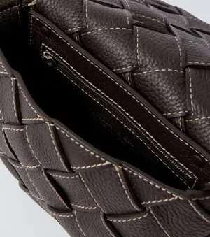 Bottega Veneta Diago Intreccio Leather Crossbody Bag - Brown