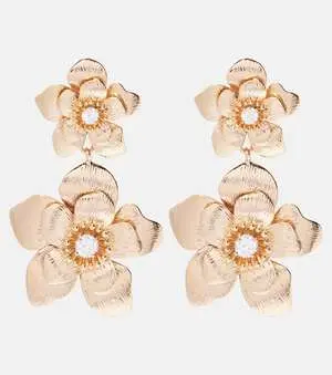 SELF-PORTRAIT Flower Drop Earrings - Gold