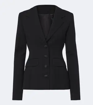 Dolce & Gabbana Virgin Wool Crêpe Blazer - Black