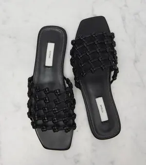 TOTEME Woven Leather Slides