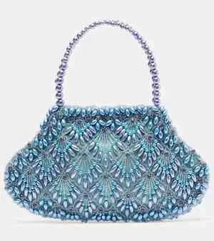CLIO PEPPIATT Scallop Mini Embellished Tote Bag - Blue