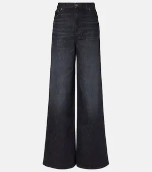 Chloé High-rise Wide-leg Jeans In Dream - Black
