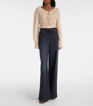 Chloé High-rise Wide-leg Jeans - Black