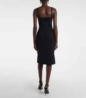 Dolce & Gabbana High-rise Wool Midi Skirt - Black