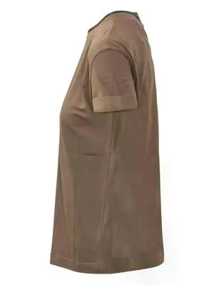 Brunello Cucinelli Embellished-neckline T-shirt