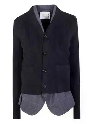 Sacai Ribbed Wool Cardigan