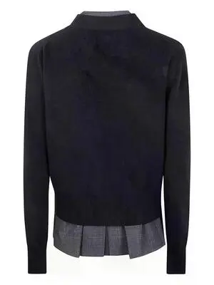 Sacai Ribbed Wool Cardigan