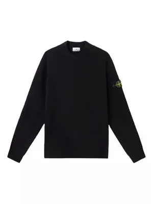 Stone Island Ribbed-cuff Sweater With Logo Patch