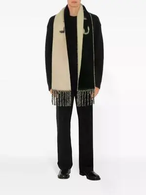 Burberry Logo-intarsia Reversible Scarf - Neutrals