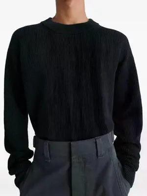 LEMAIRE Ribbed Wool Crewneck Sweatshirt