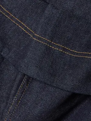 Jacquemus Triangle De-nîmes Denim Turtleneck Midi Dress - Blue