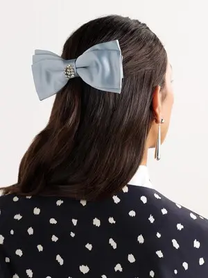 Erdem Crystal-embellished Bow Hair Clip