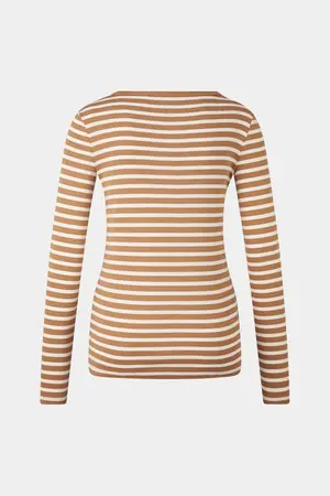 Bogner Louna Long Sleeve Top - Camel/white