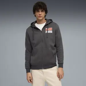 PUMA House Of Graphics Zip-up Fleece Hoodie - Gray