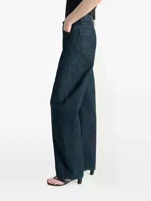 LEMAIRE High-waisted Curved Jeans - Blue