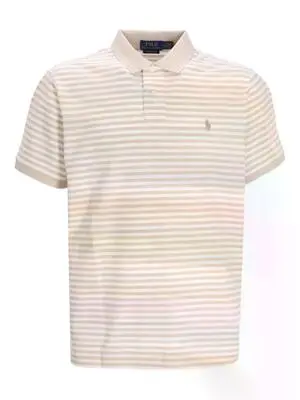Polo Ralph Lauren Striped-pattern Cotton Polo Shirt - Neutrals